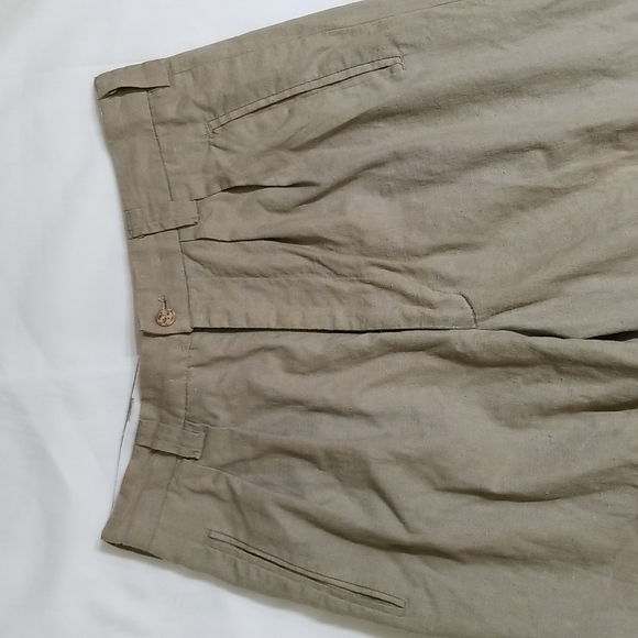 Pants | Mens Linen Cotton Khaki Tan Pants Tip Top Tailors Small 3 Waist ...